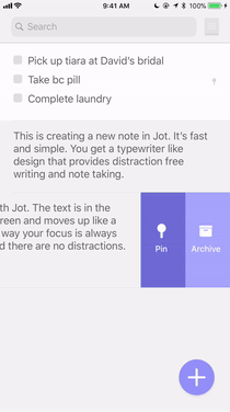 Jot - Notes & Todos Provides Simple and Quick Note Taking