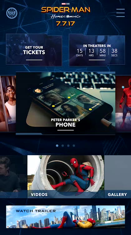 Take a Peek Behind the Mask in The Spider-Man: Homecoming App