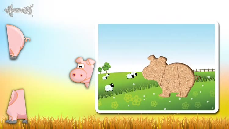 Petting farmland fun drag n drop jigsaw puzzle with lovable farm ...