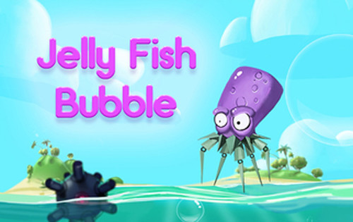 Fly out of the water and into the sky in Jelly Fish Bubble