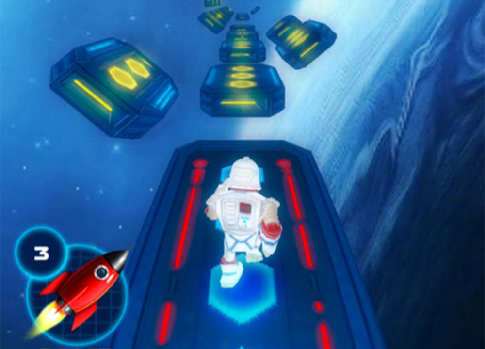 Run and rotate through space in Galaxy Run 2 - Endless Loop!