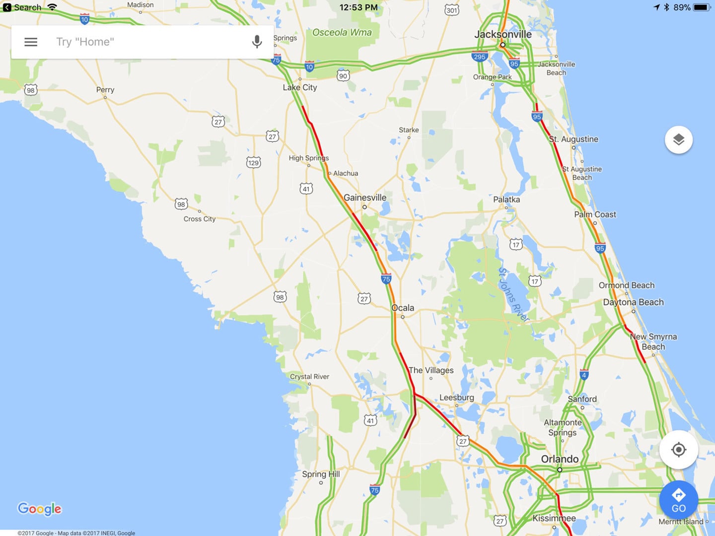 Ahead of Hurricane Irma, Google Maps will Show Closed Roads in Real-Time