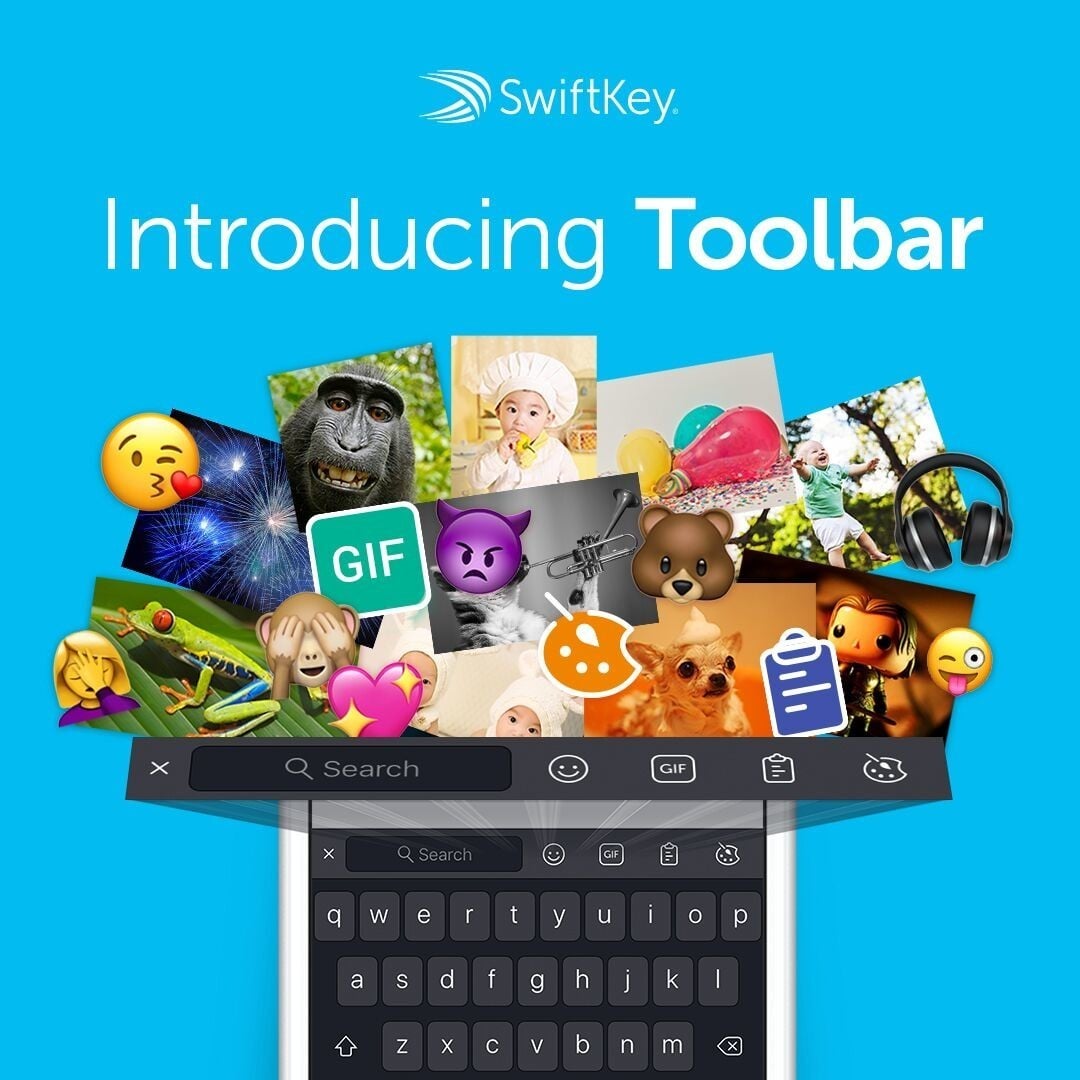 SwiftKey Update Brings a New Toolbar for Quick Access to GIFs, Emoji