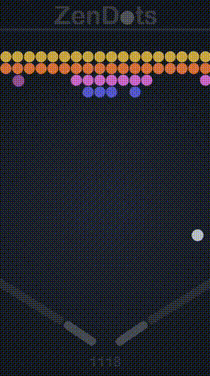 ZenDots is a mashup of pinball and Breakout that is designed to help you unwind